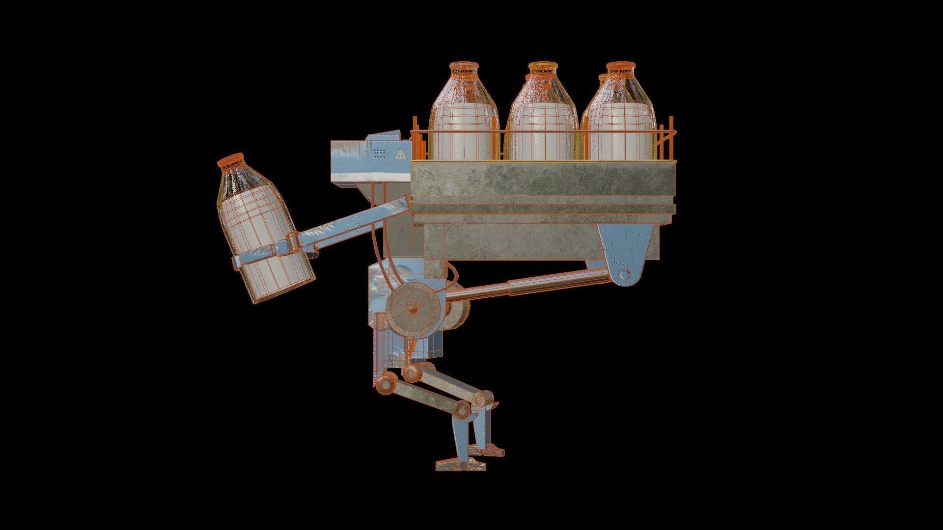 3D model Milkman Robot VR / AR / low-poly | CGTrader