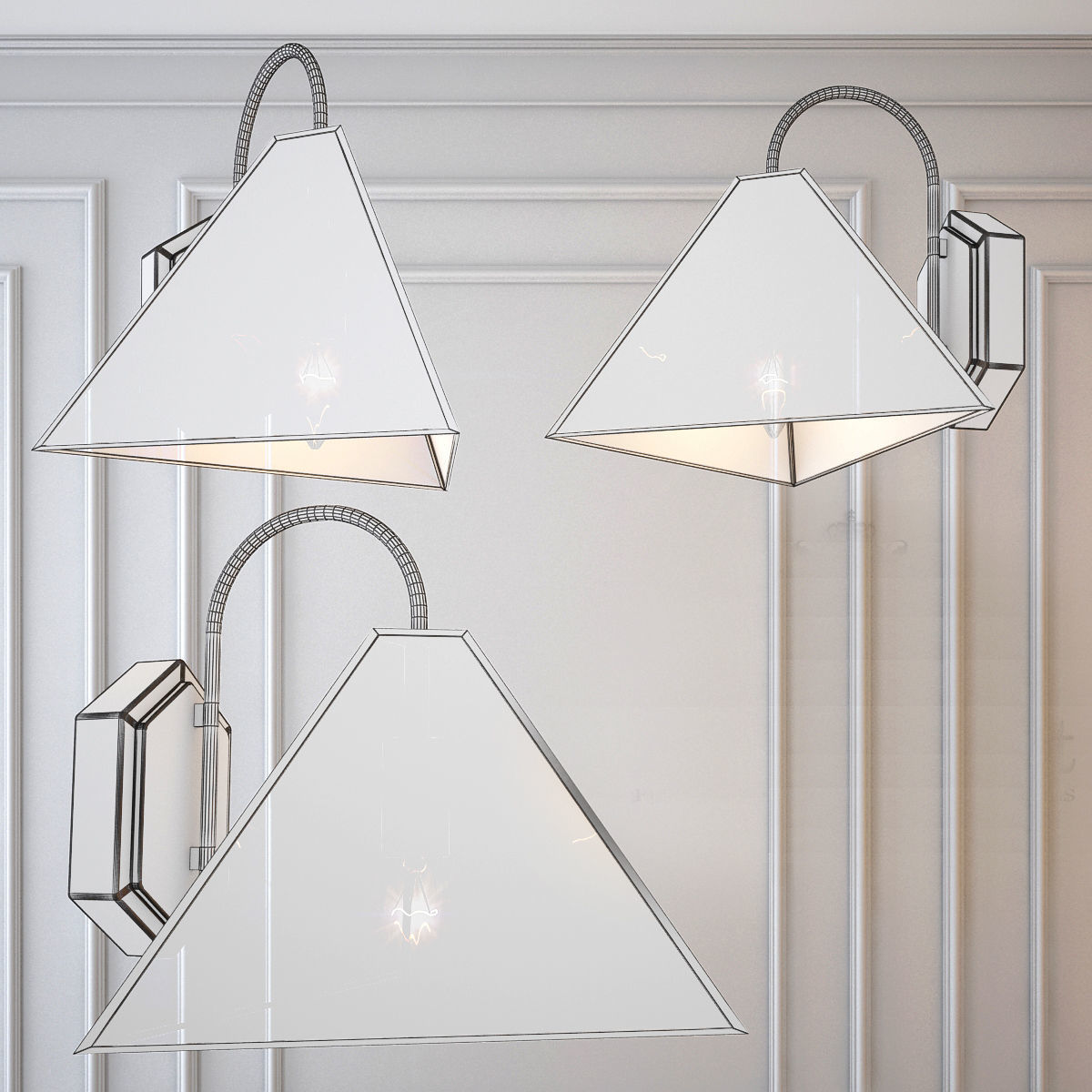 Bra pyramid glass bra transparent 3D model | CGTrader