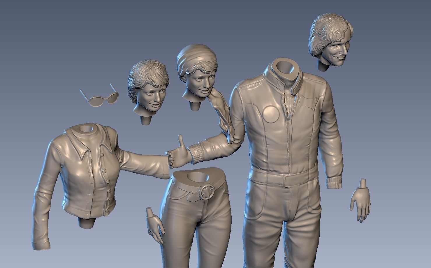 James Hunt and Suzy Miller 3D model 3D printable | CGTrader