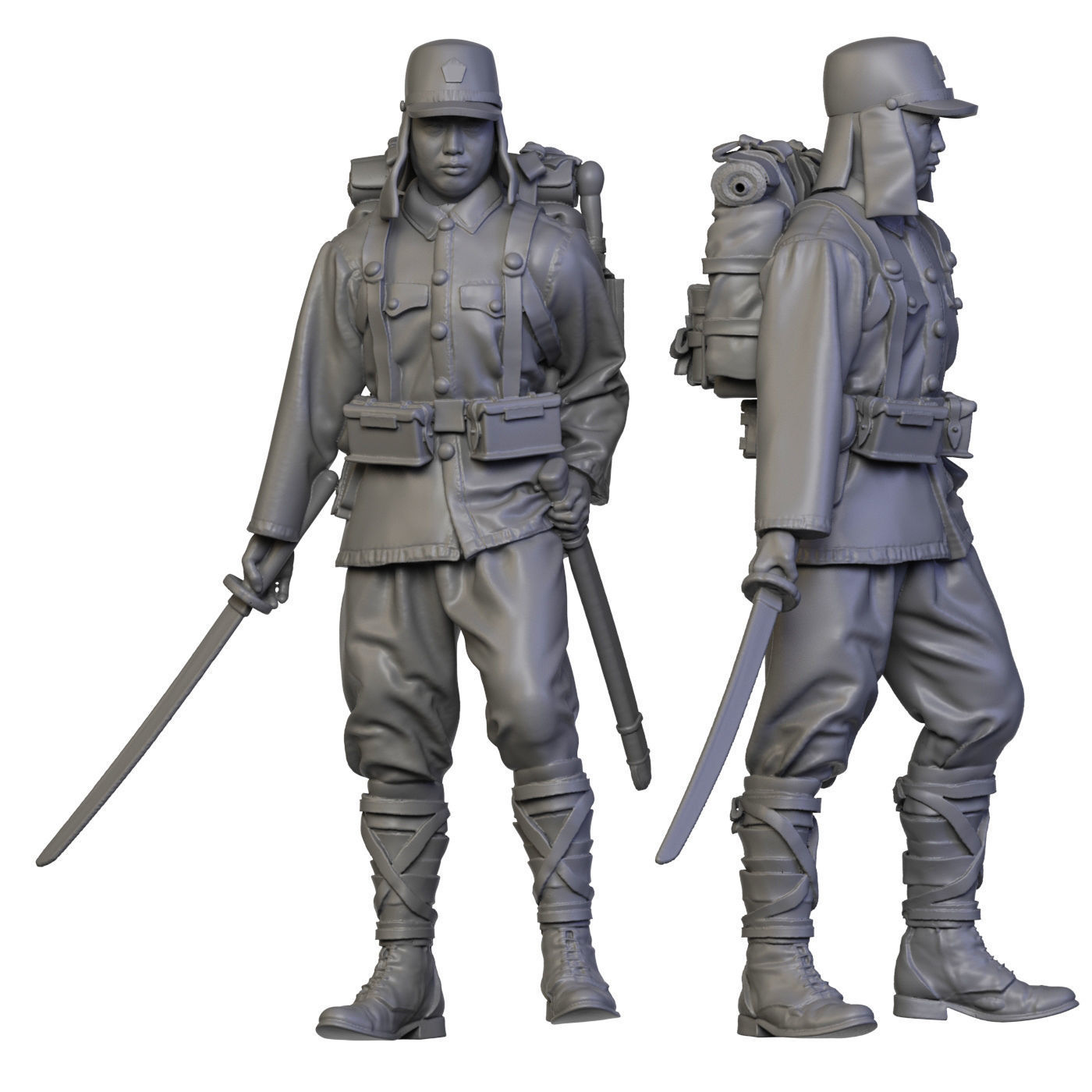Japan soldier ww2 3D model 3D printable | CGTrader