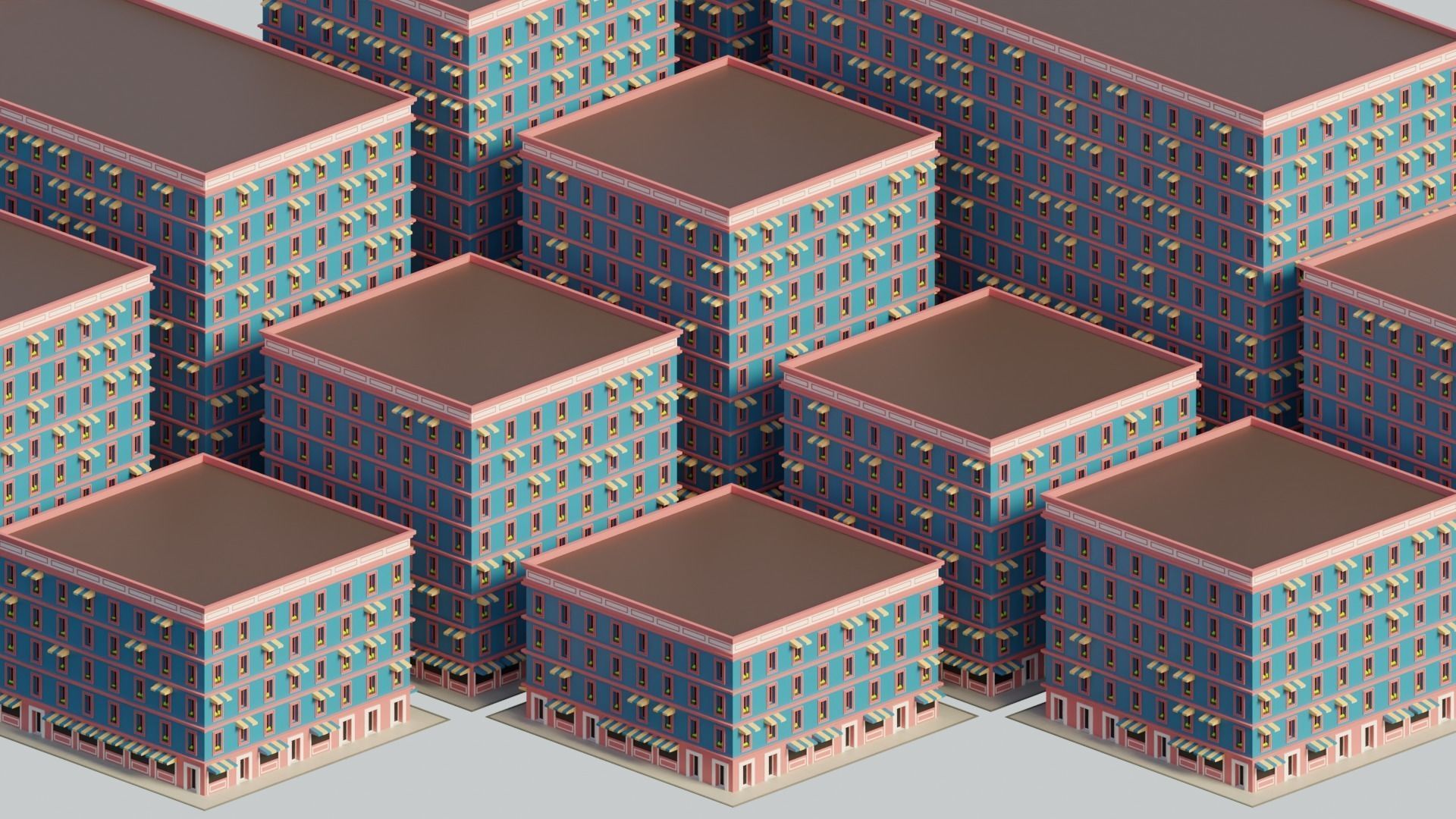 Procedural building free 3D model | CGTrader