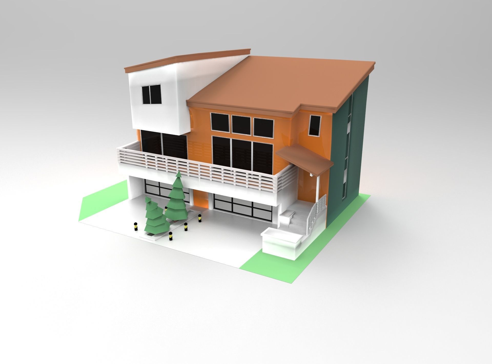 3D model Cartoon house models VR / AR / low-poly | CGTrader