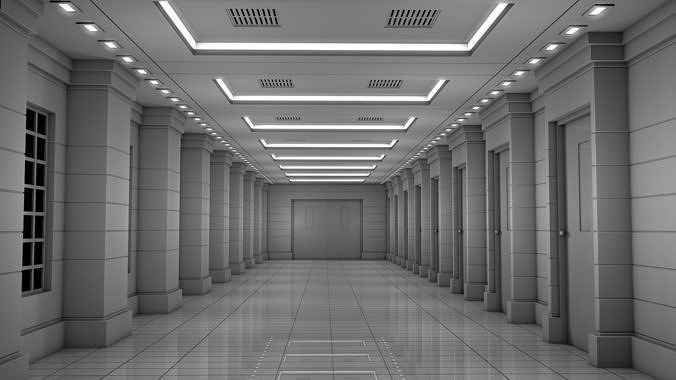 Apartment Hallway 3D model | CGTrader