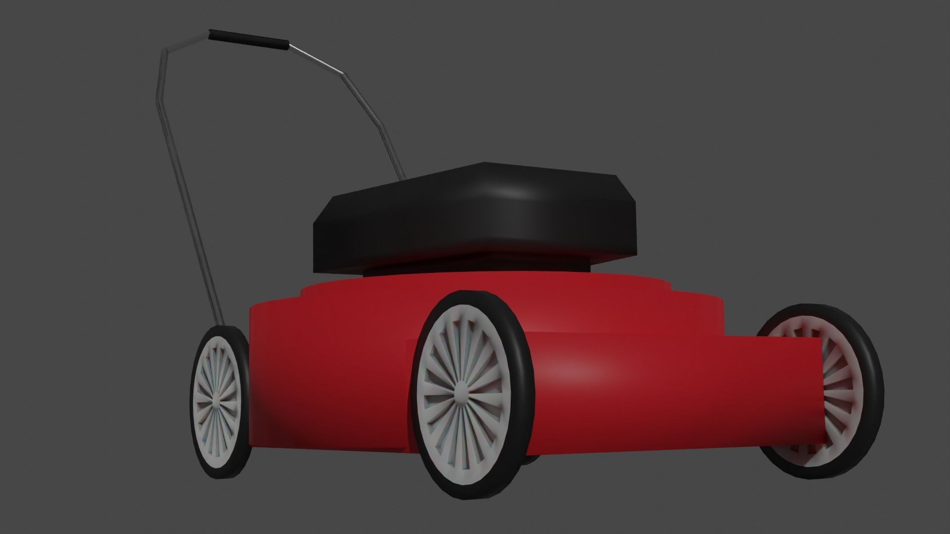 Simple Push Lawn Mower Model 3D model | CGTrader