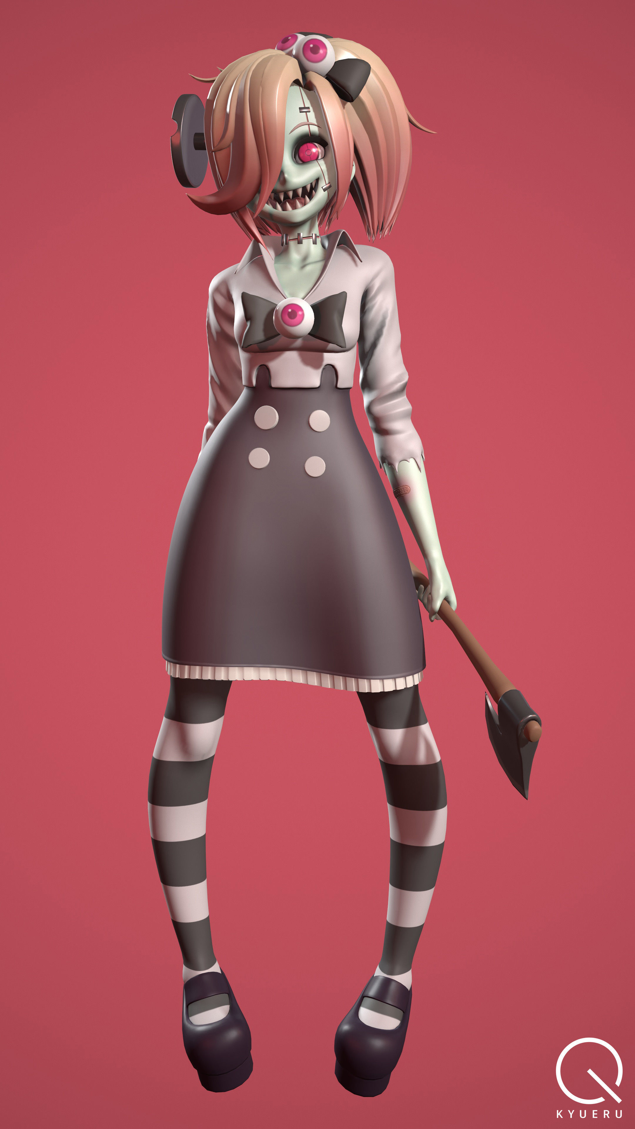 Zombie Girl 3d Model 3d Printable Cgtrader