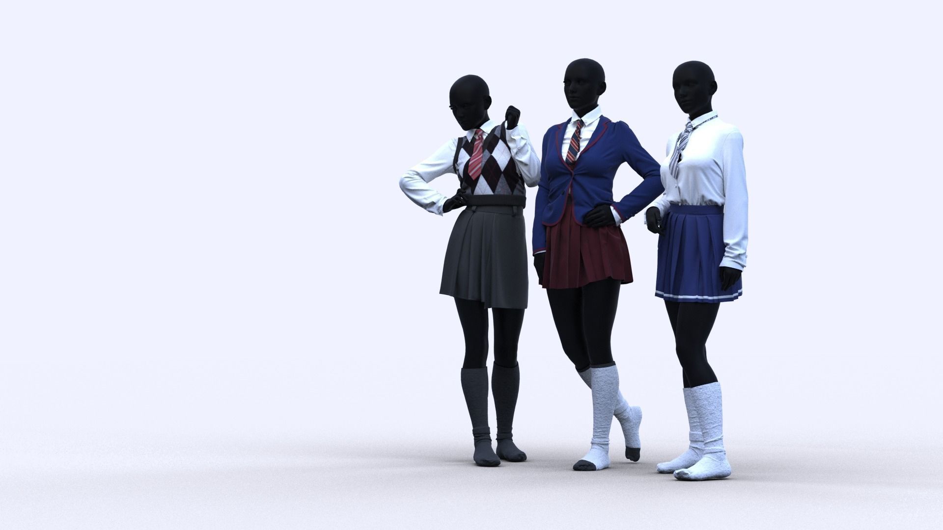 Realistic 3D Models Of School Uniforms 3D model | CGTrader