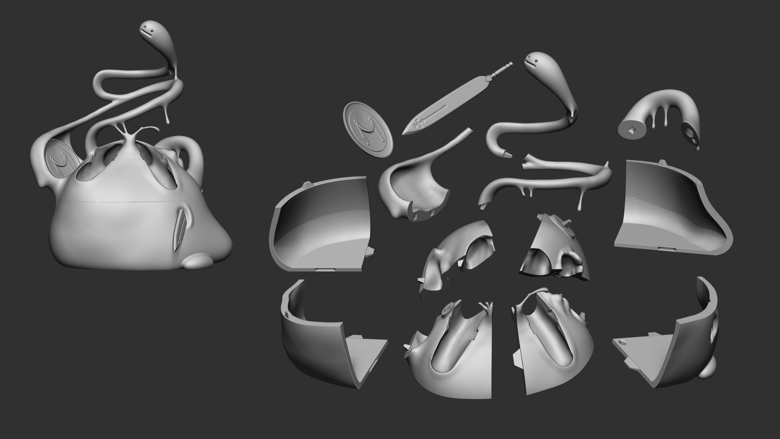 Monstergirl Encyclopedia - Parasite Slime SFW Version 3D model 3D ...