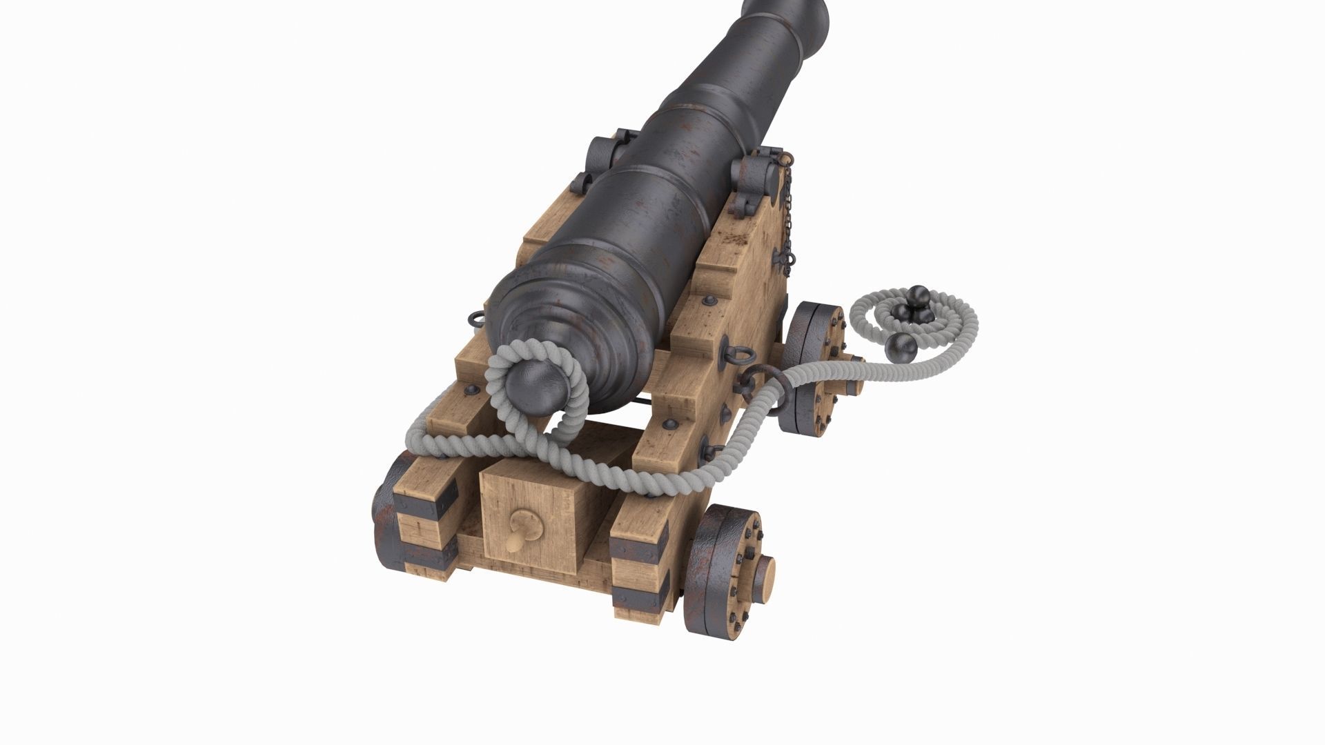 Old navy cannon 3D model | CGTrader