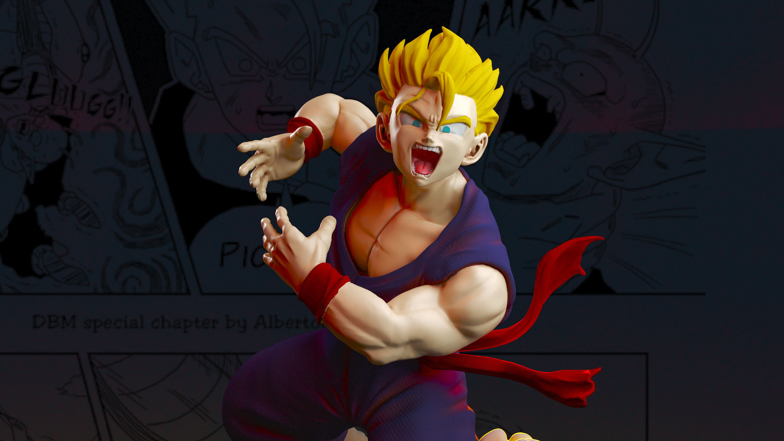 gohan super Dragon Ball Z 3D print model 3D model 3D printable | CGTrader
