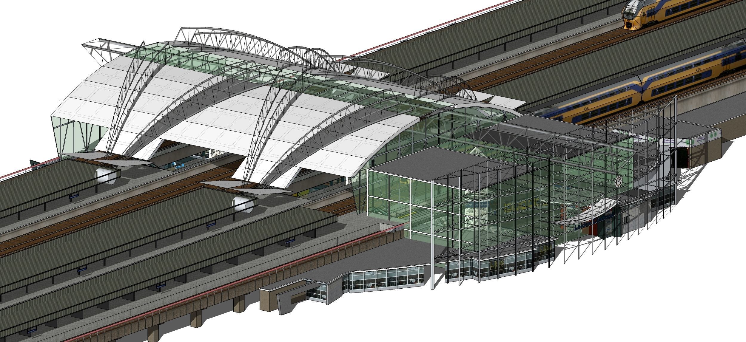 Sketchup Terminal A4 Project SKP DWG PIC 3D model | CGTrader