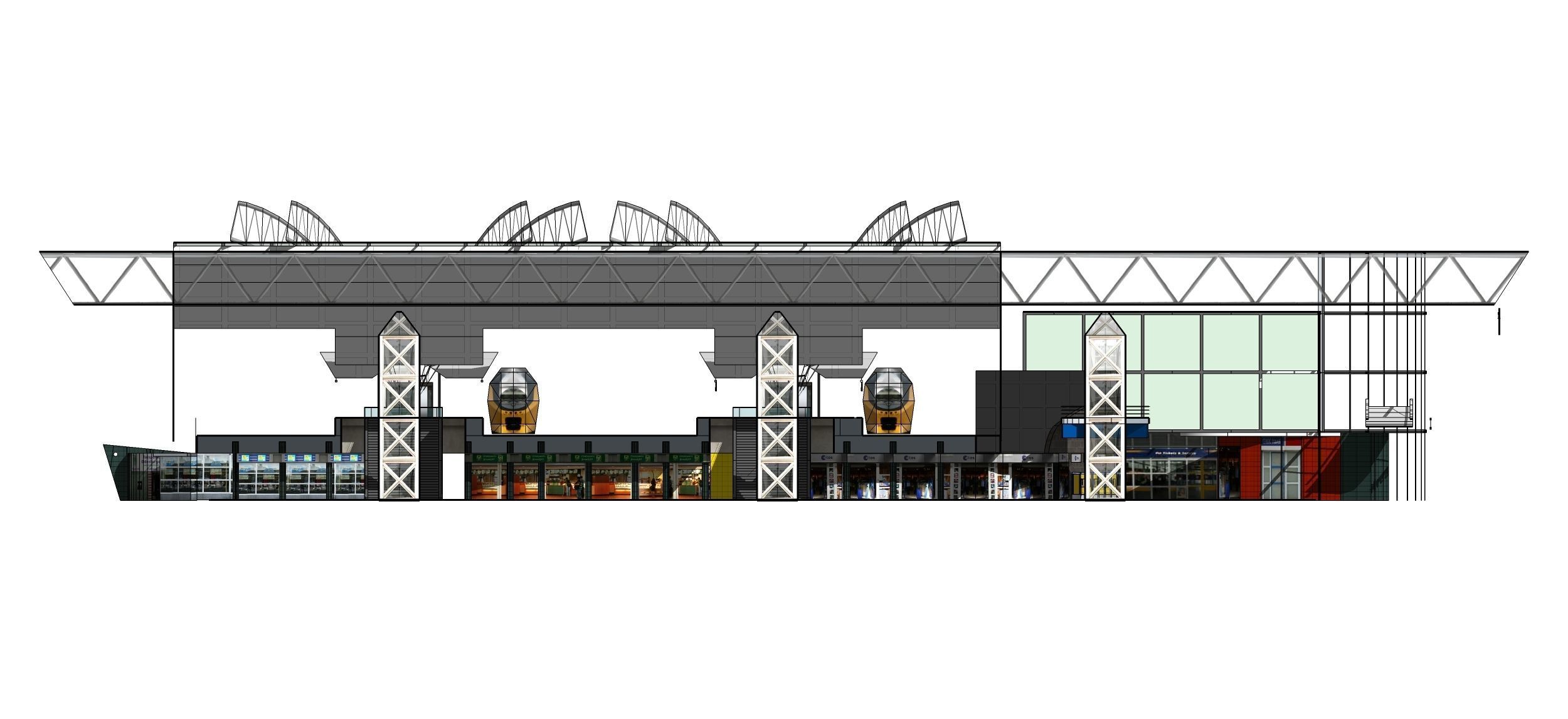 Sketchup Terminal A4 Project SKP DWG PIC 3D model | CGTrader