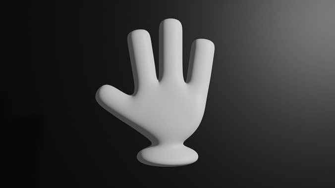 3D four fingers cartoon hand Blender Rigged free 3D model rigged | CGTrader