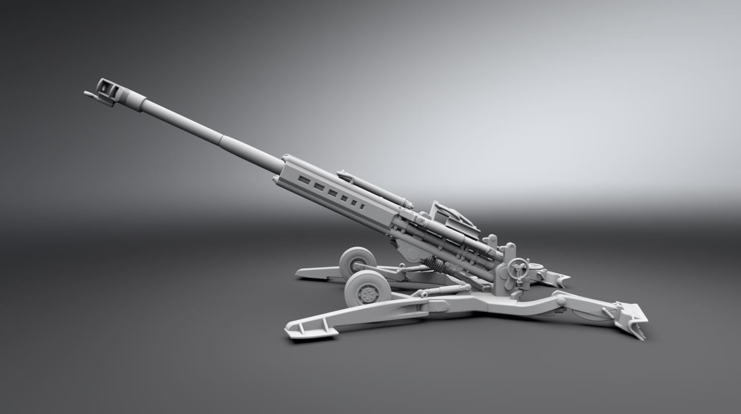 M777 Howitzer Scale model 3D model 3D printable | CGTrader