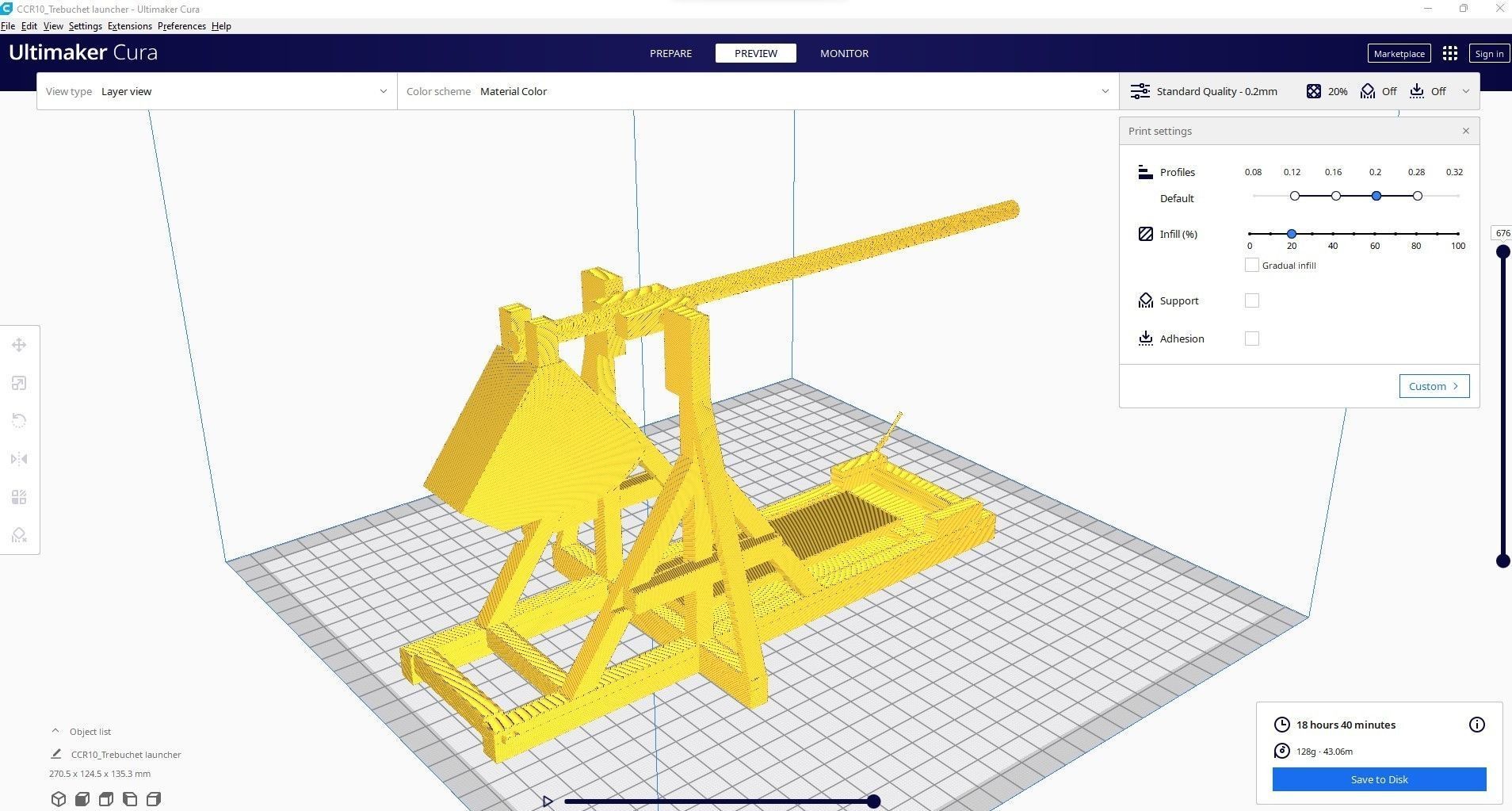 Trebuchet launcher 3D model 3D printable | CGTrader