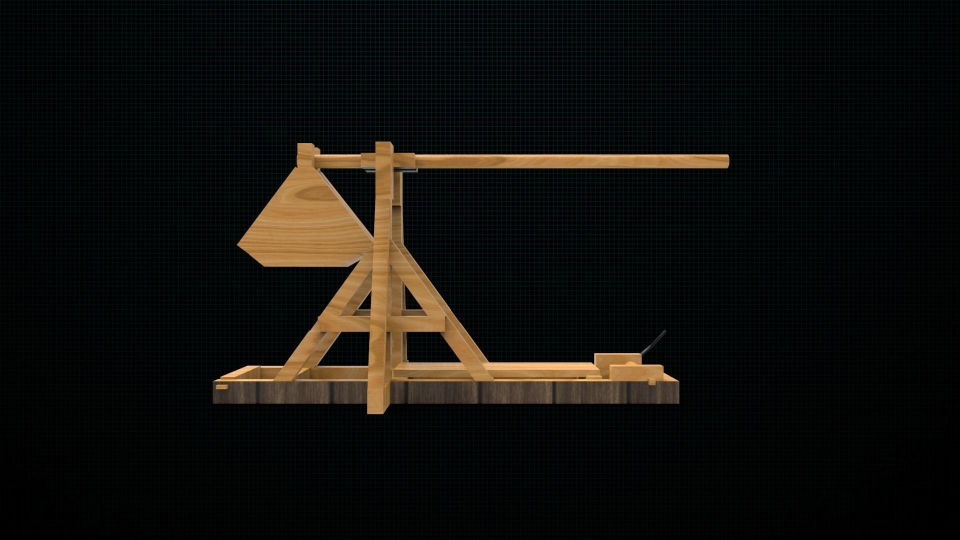 Trebuchet launcher 3D model 3D printable | CGTrader