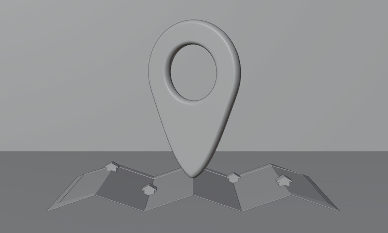 Map pin GPS 3D model 3D model | CGTrader