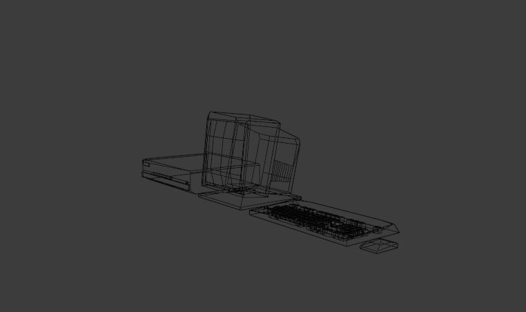 90s Style Computer and Monitor free VR / AR / low-poly 3D model | CGTrader