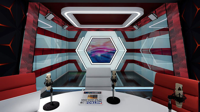 Tv Studio Interior Design 3D model | CGTrader