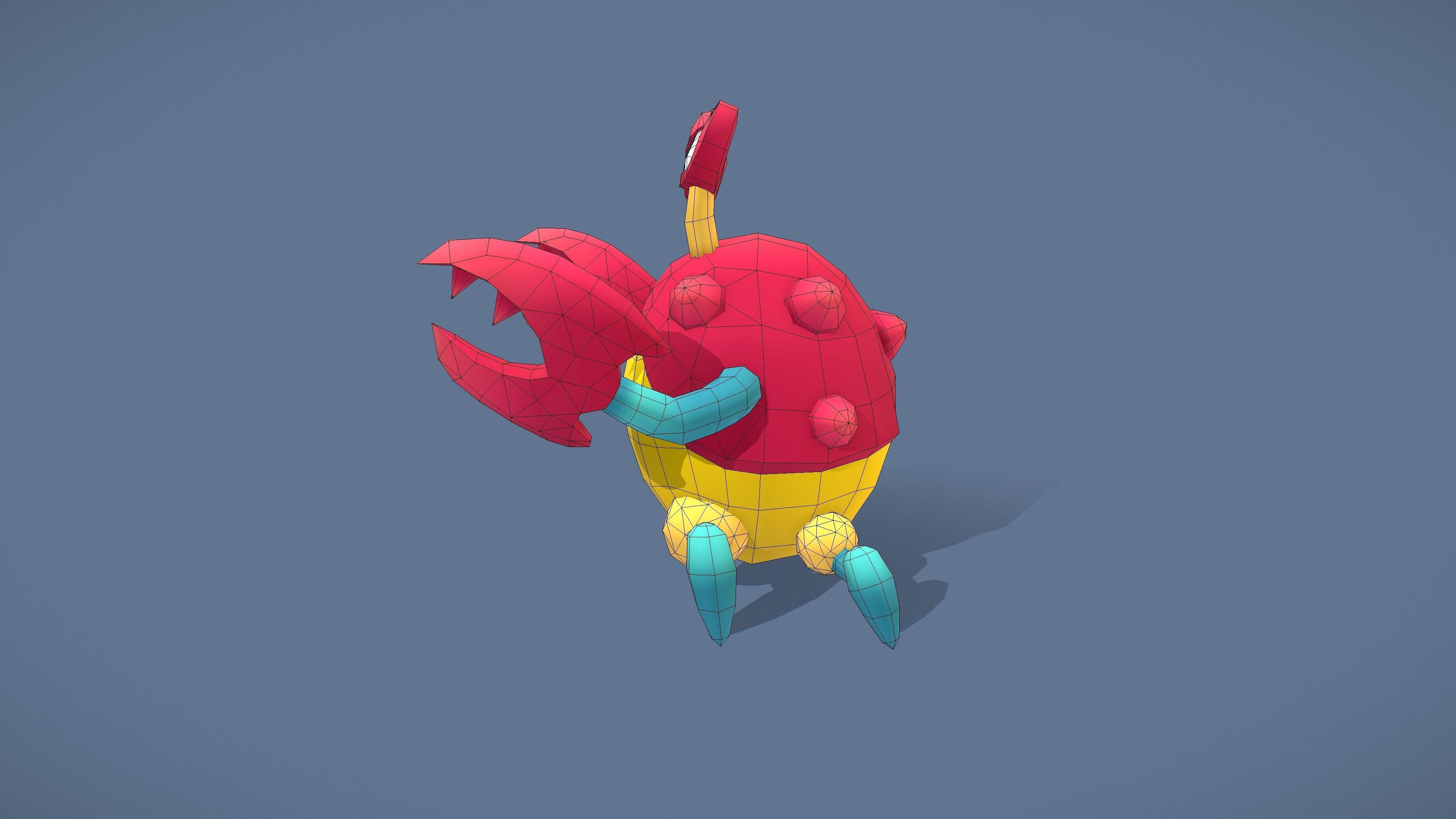 3D model Cartoon Characters - Evolution Mad Crab Warriors VR / AR / low ...