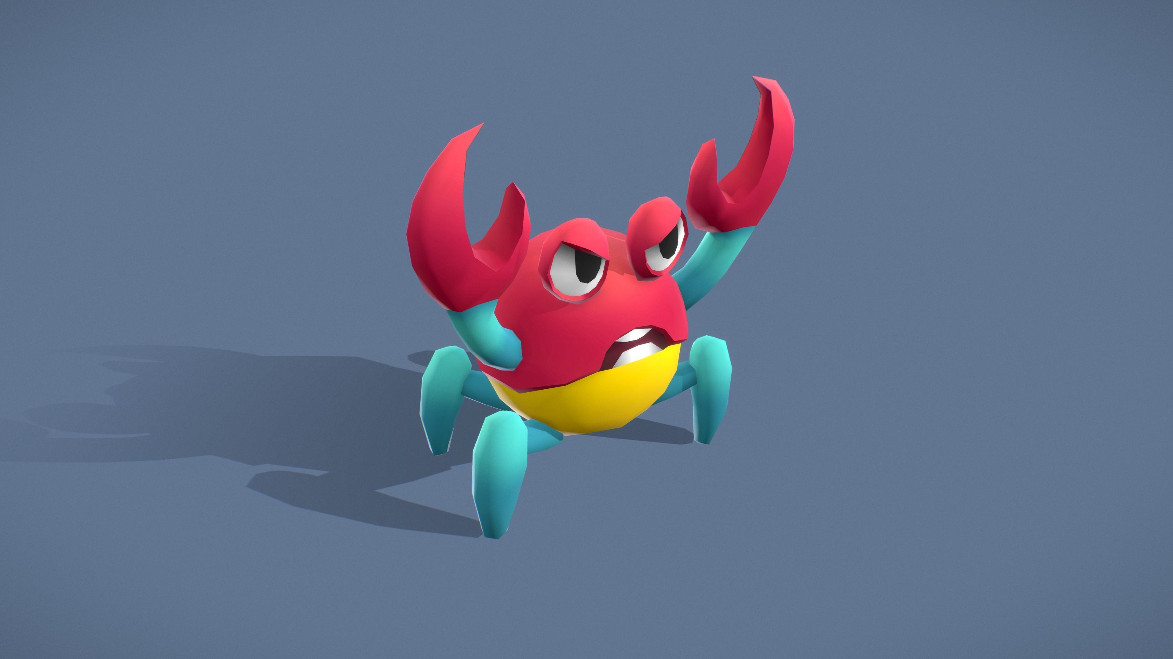 3D model Cartoon Characters - Evolution Mad Crab Warriors VR / AR / low ...