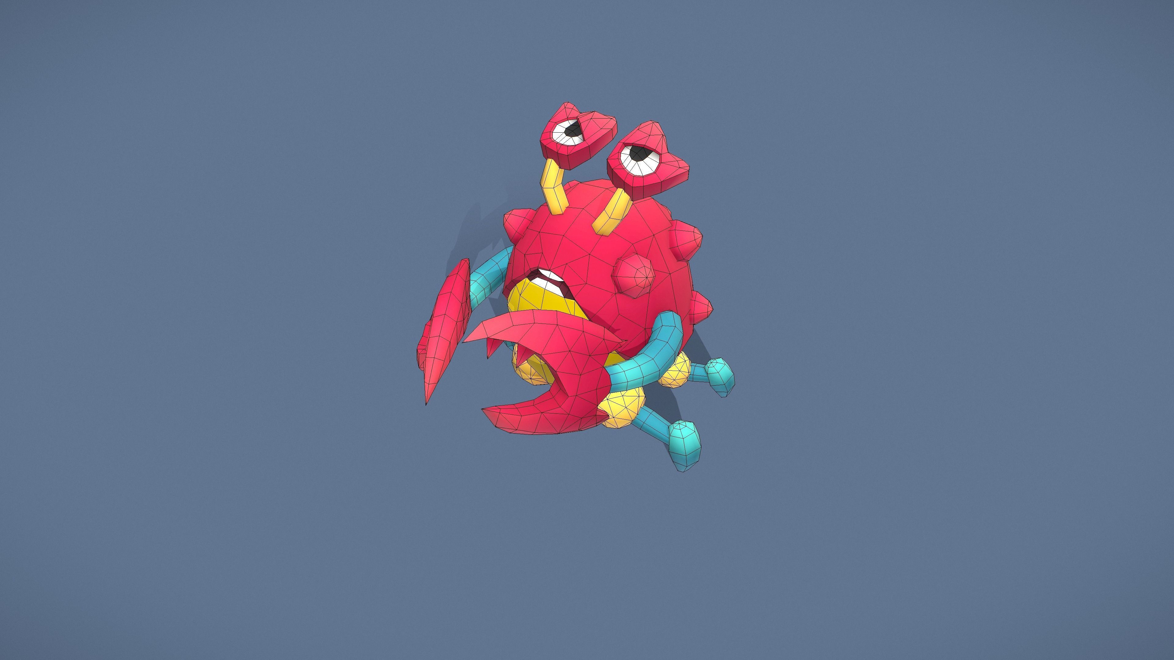 3D model Cartoon Characters - Evolution Mad Crab Warriors VR / AR / low ...