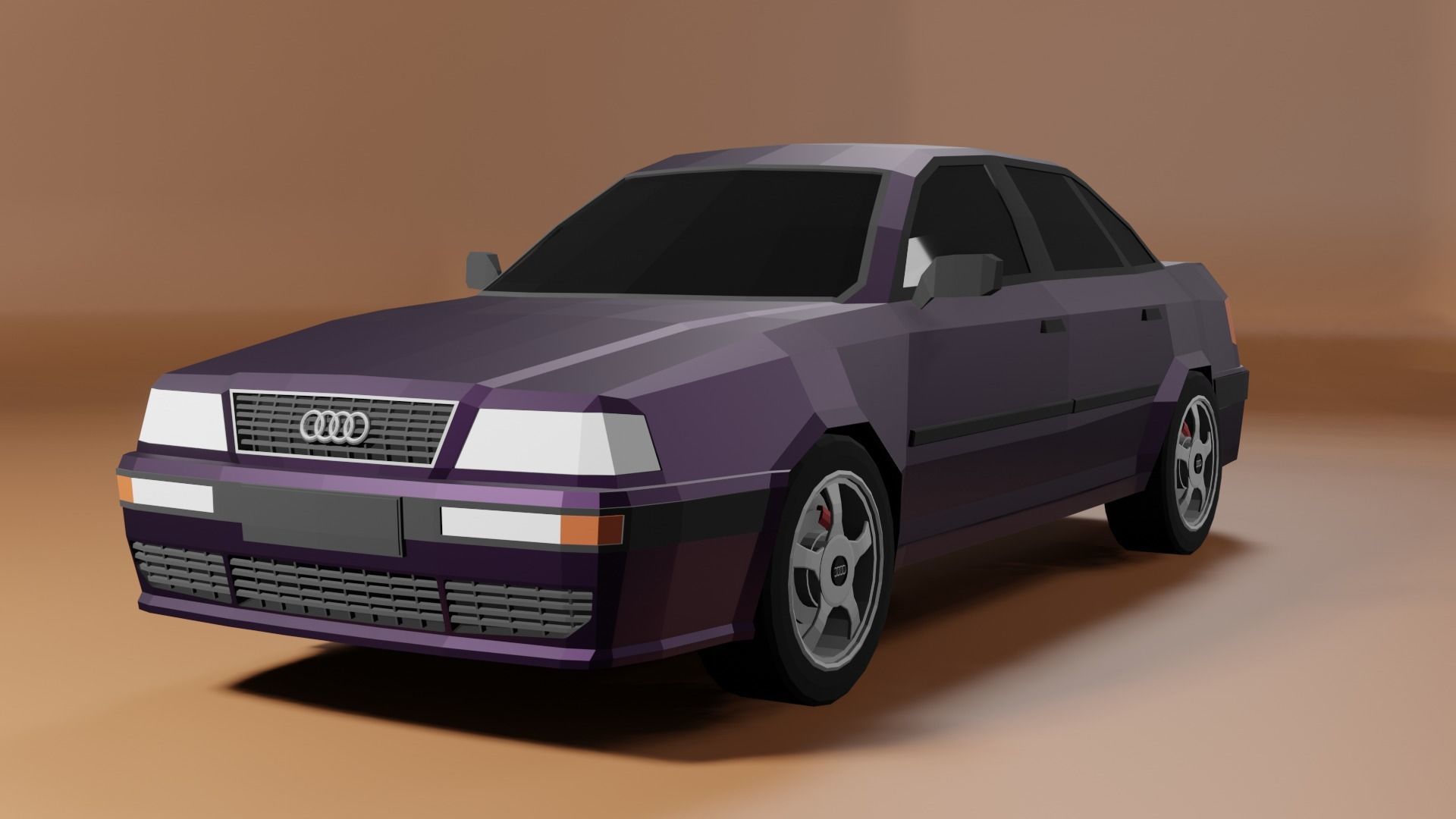 Audi 80 B4 low poly free VR / AR / low-poly 3D model | CGTrader