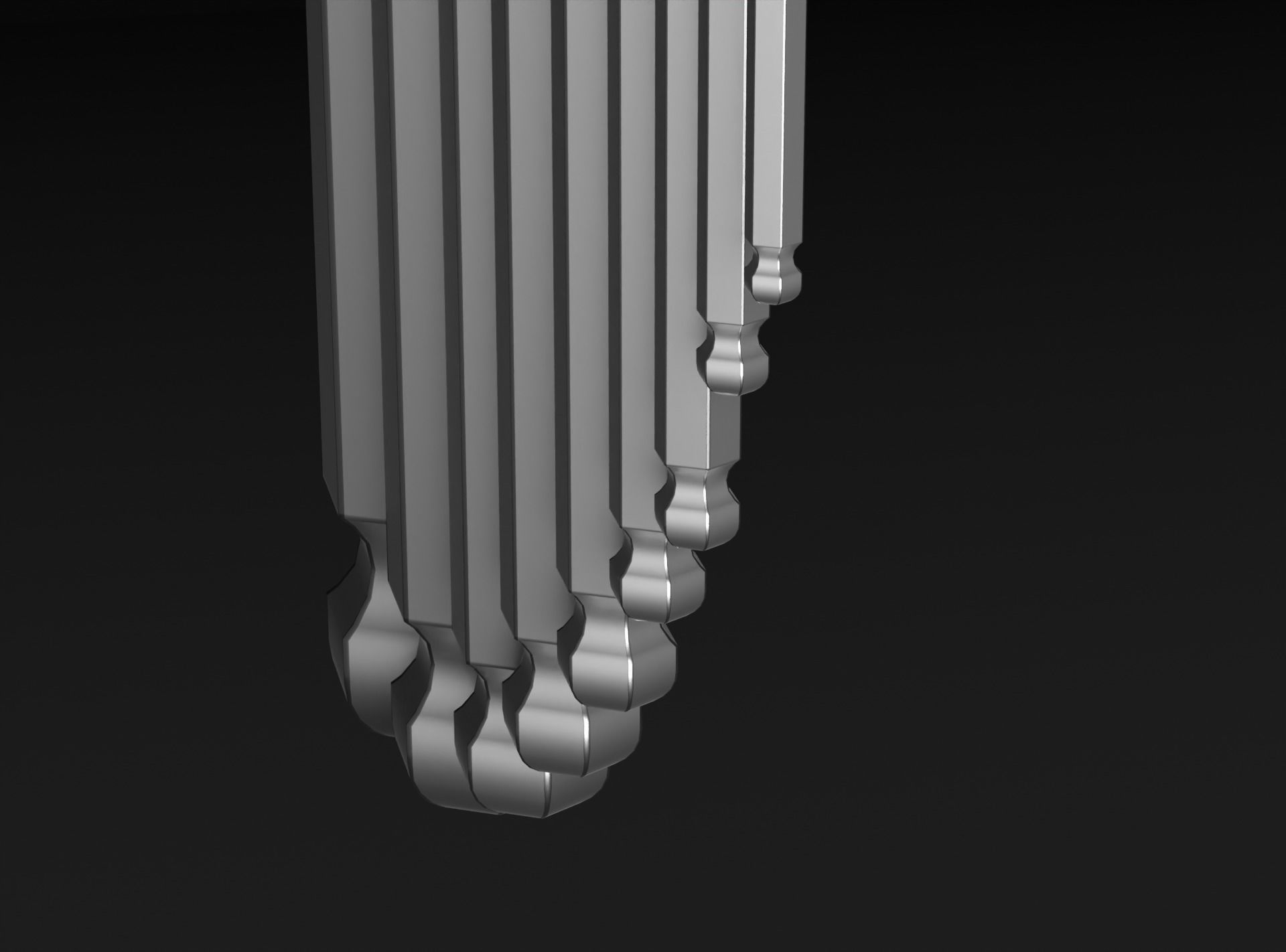 Allen key set - Short rounded 3D model | CGTrader