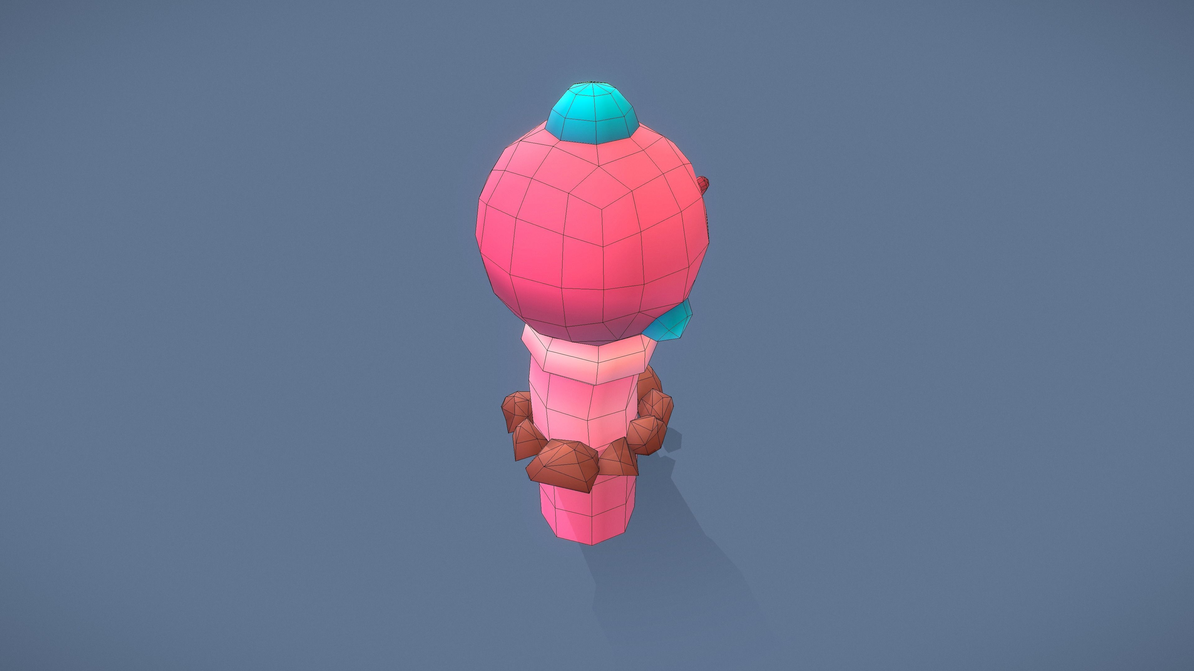 3D model Cartoon Characters - Small Worm Warrior VR / AR / low-poly ...