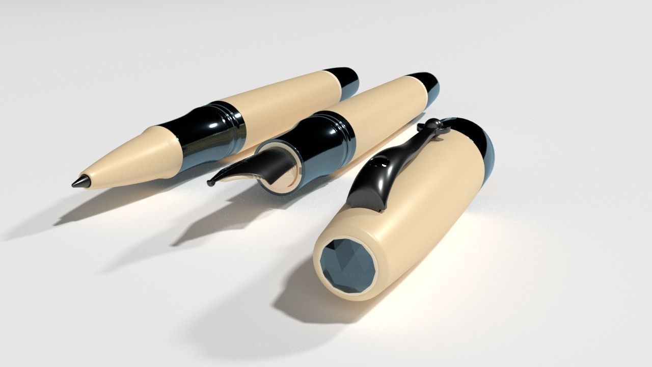 Pen and Nib 3D model | CGTrader