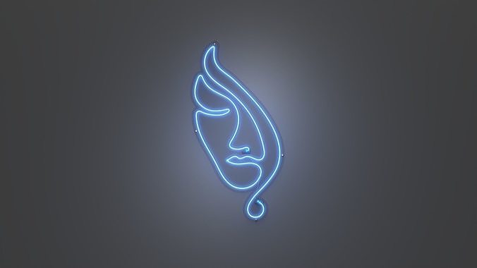 Face 3 - Neon Sign 3D model | CGTrader