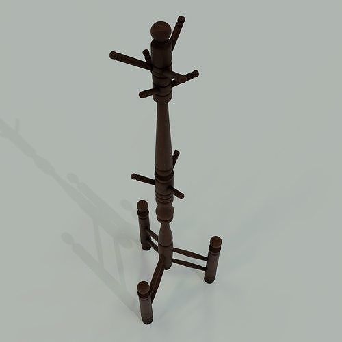 Wooden stand hanger 3D model | CGTrader