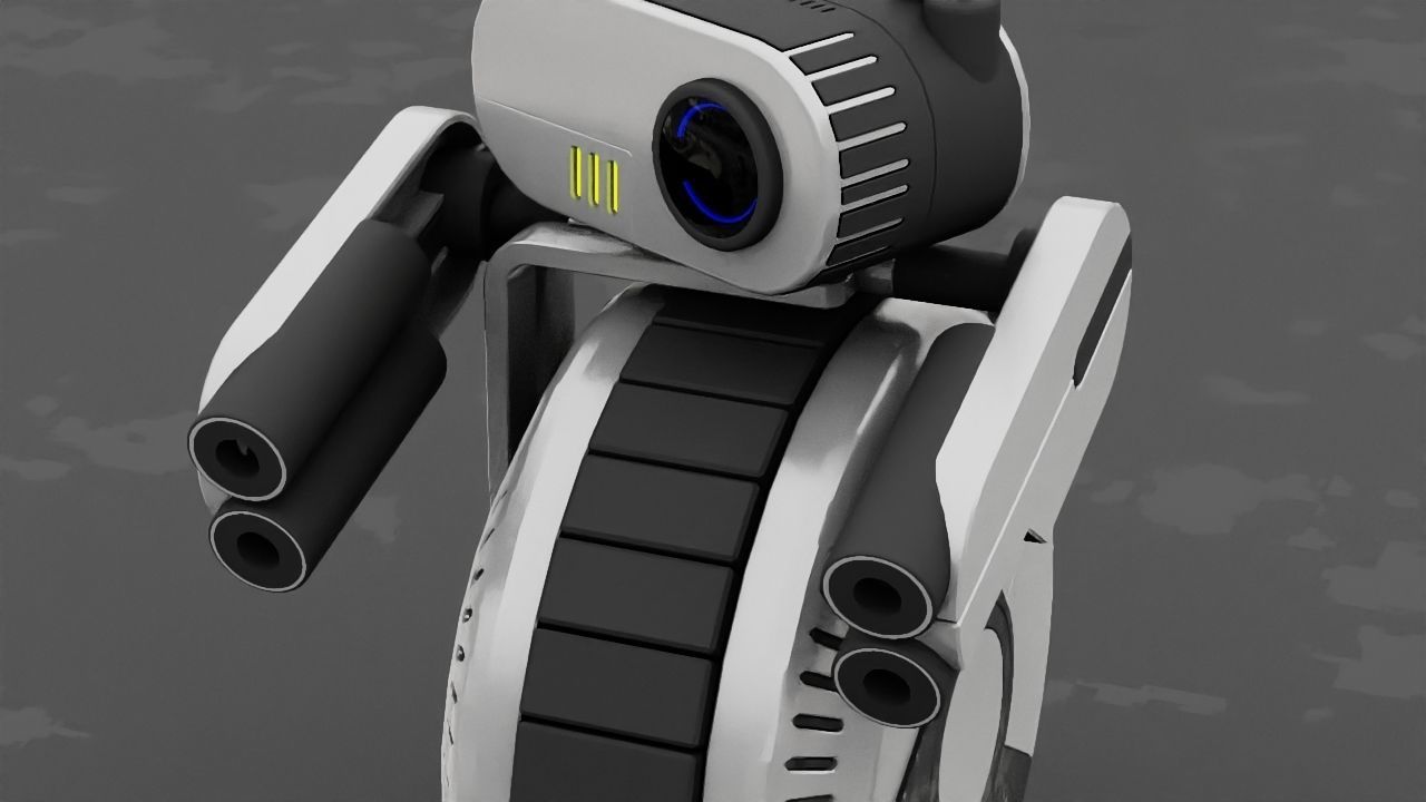 Wheel Droid rigged character 3D model rigged | CGTrader