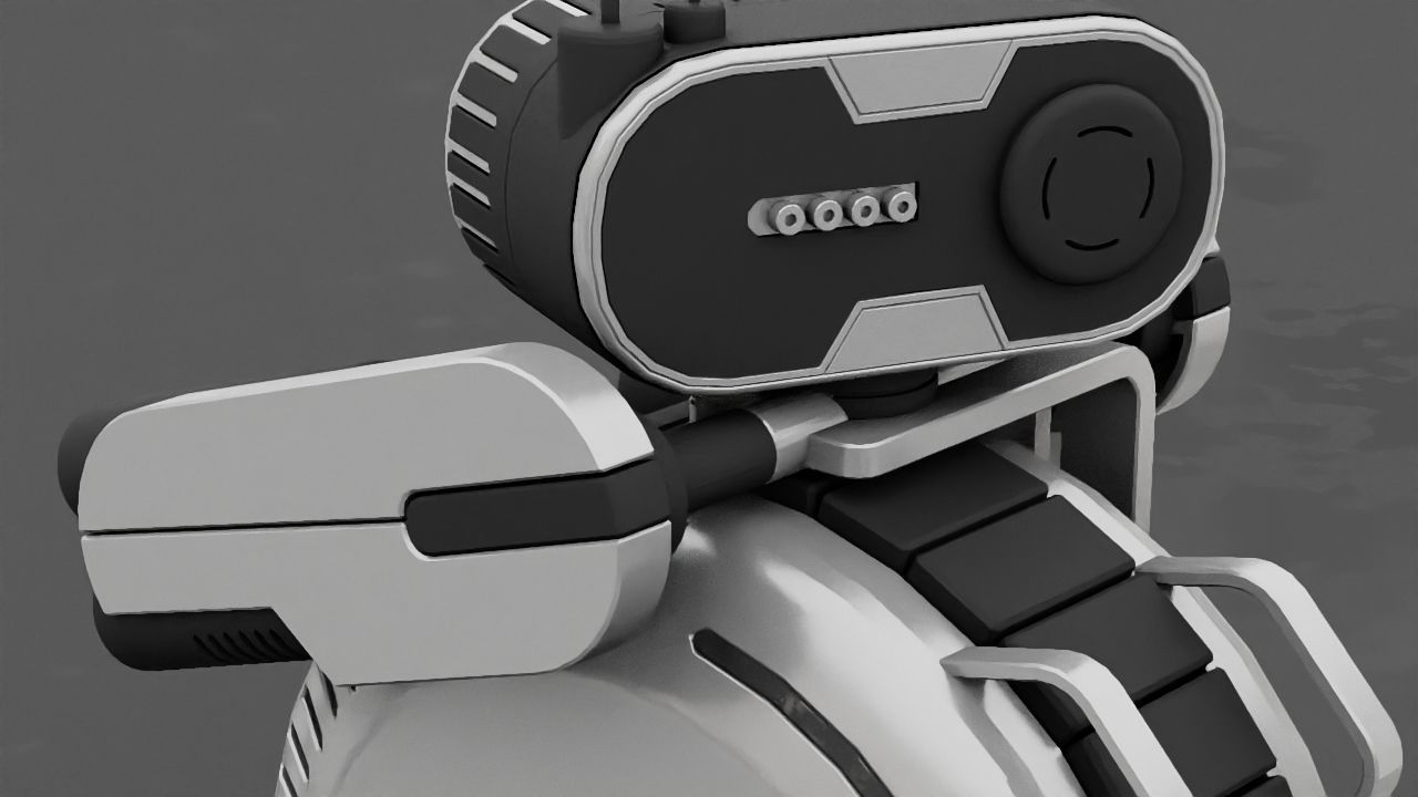 Wheel Droid rigged character 3D model rigged | CGTrader