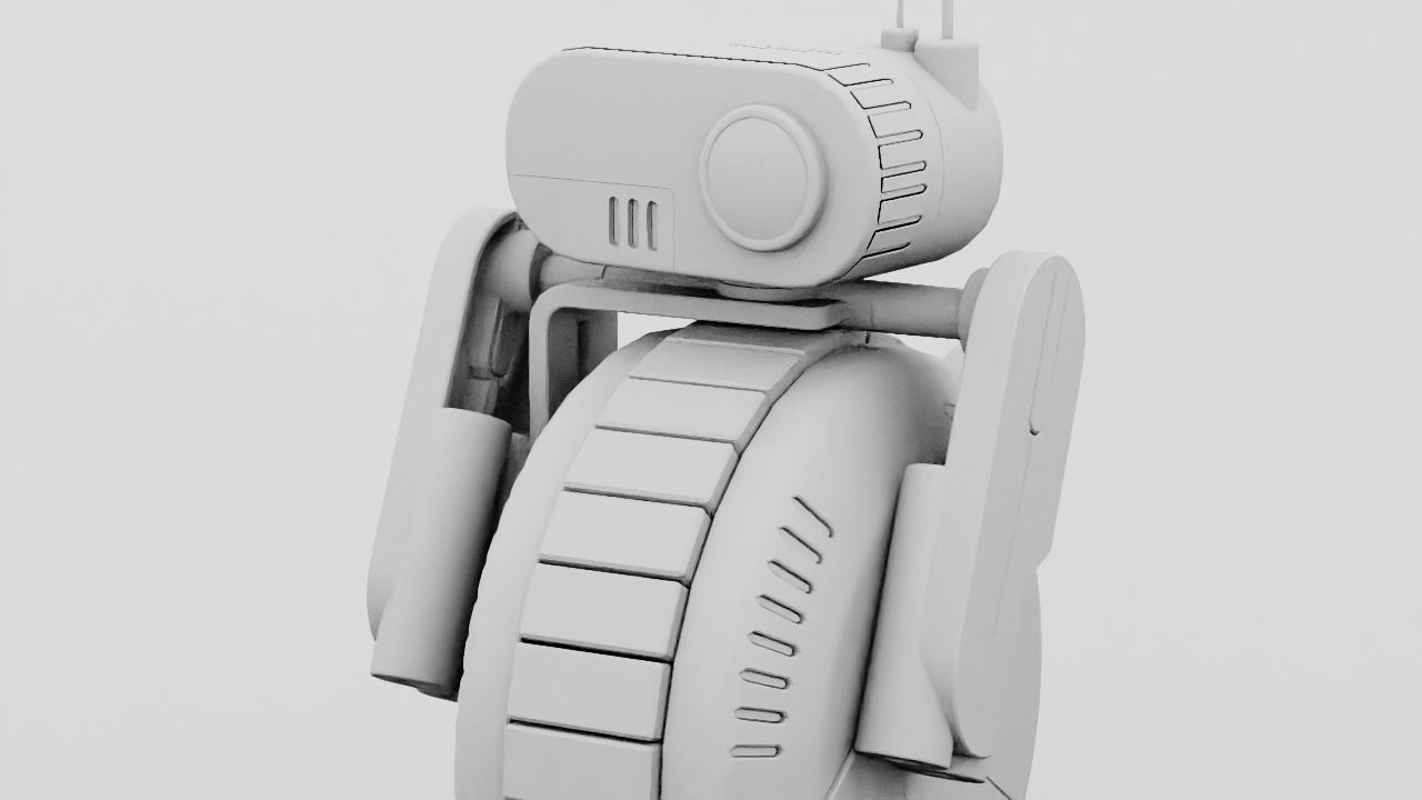 Wheel Droid rigged character 3D model rigged | CGTrader