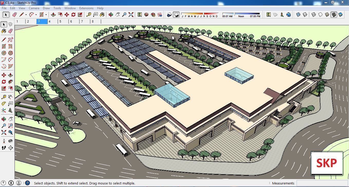 Sketchup Terminal C3 3D model | CGTrader