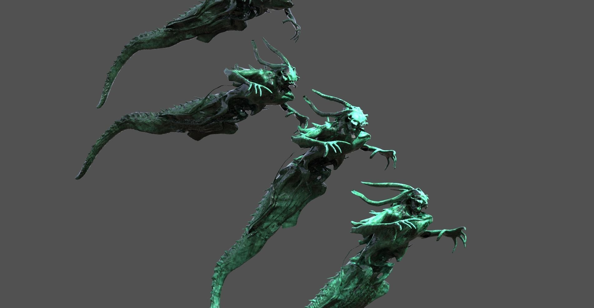 Stylized ghosts 2 3D model | CGTrader