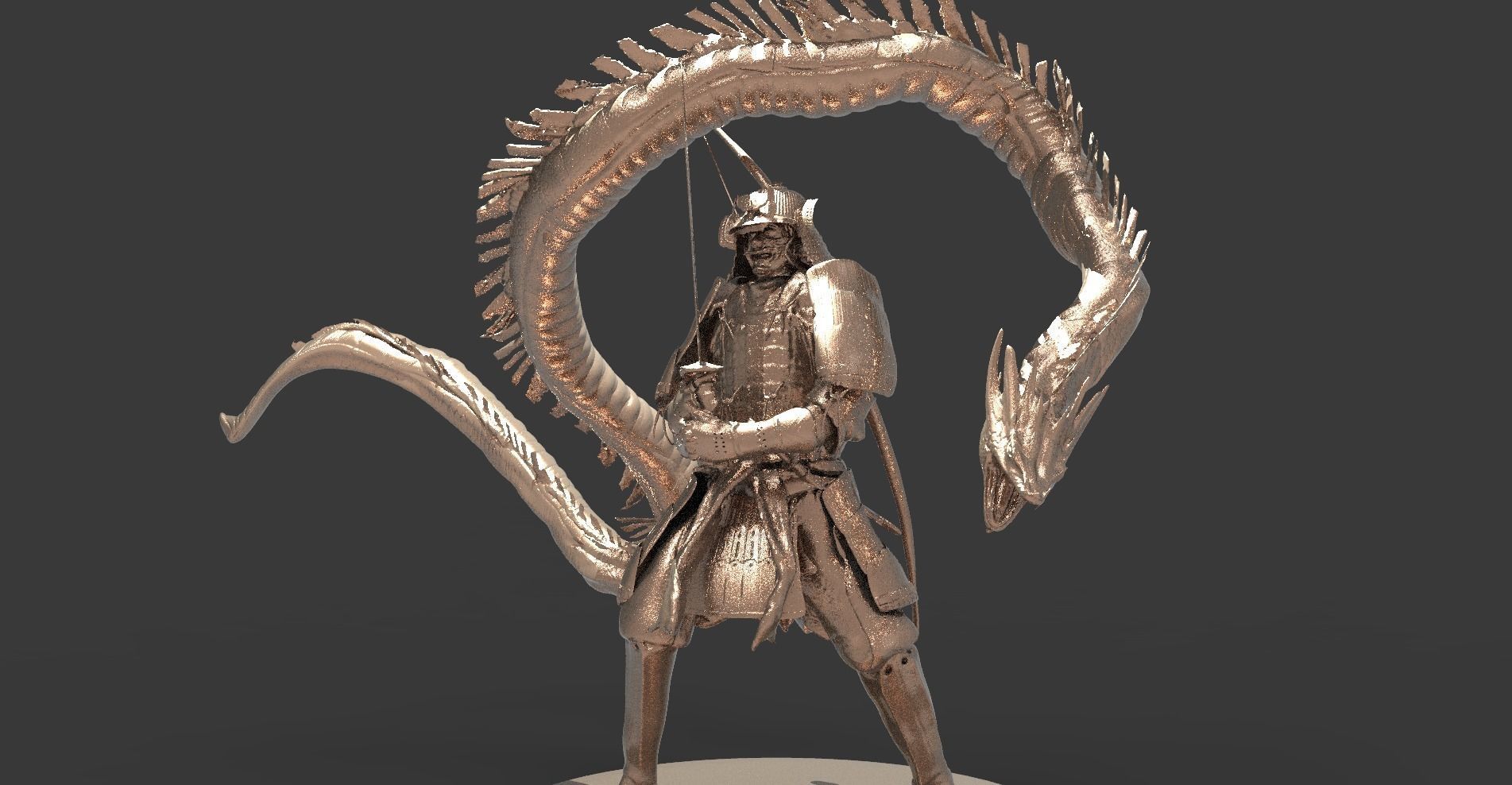 Samurai Ronin Dragon warrior 3D model | CGTrader