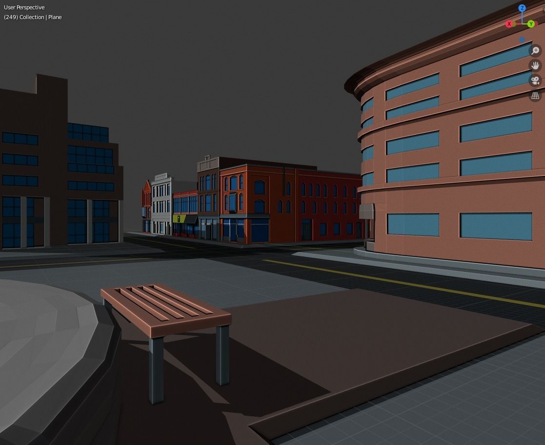 3D model Low Poly Cityscape VR / AR / low-poly | CGTrader