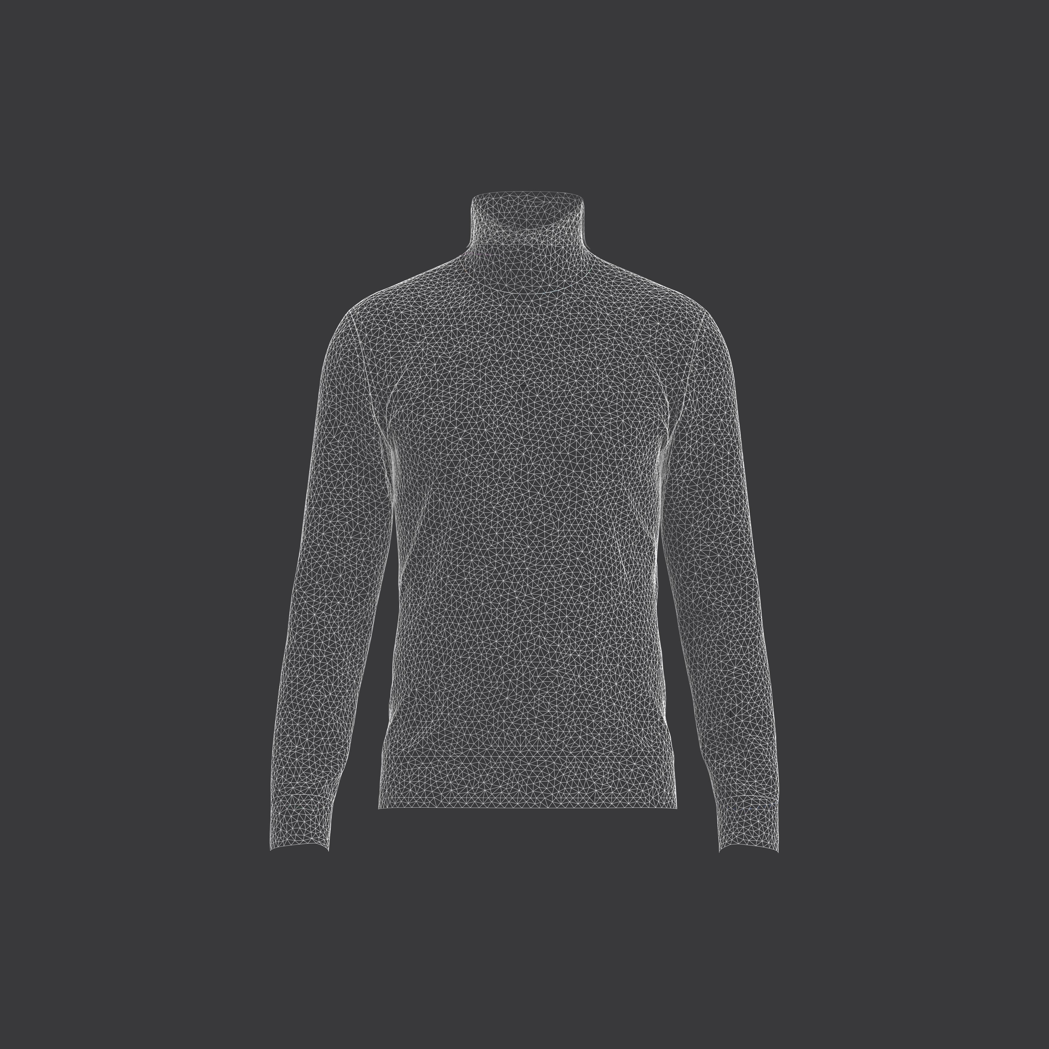 High quality knitted polo neck men 3d model 3D model | CGTrader