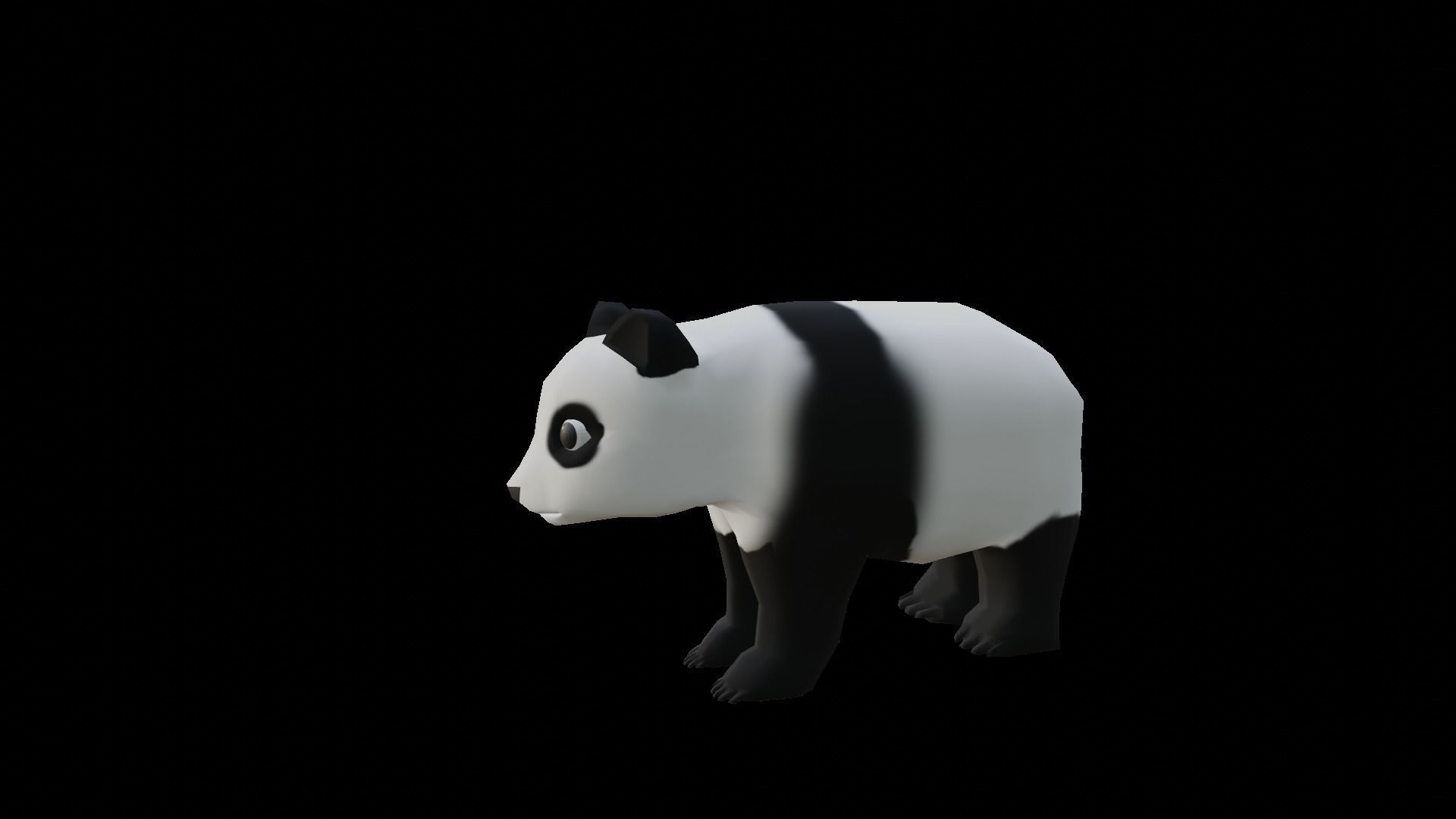 3D model Low-Poly Cartoon Panda - Rigged VR / AR / low-poly | CGTrader