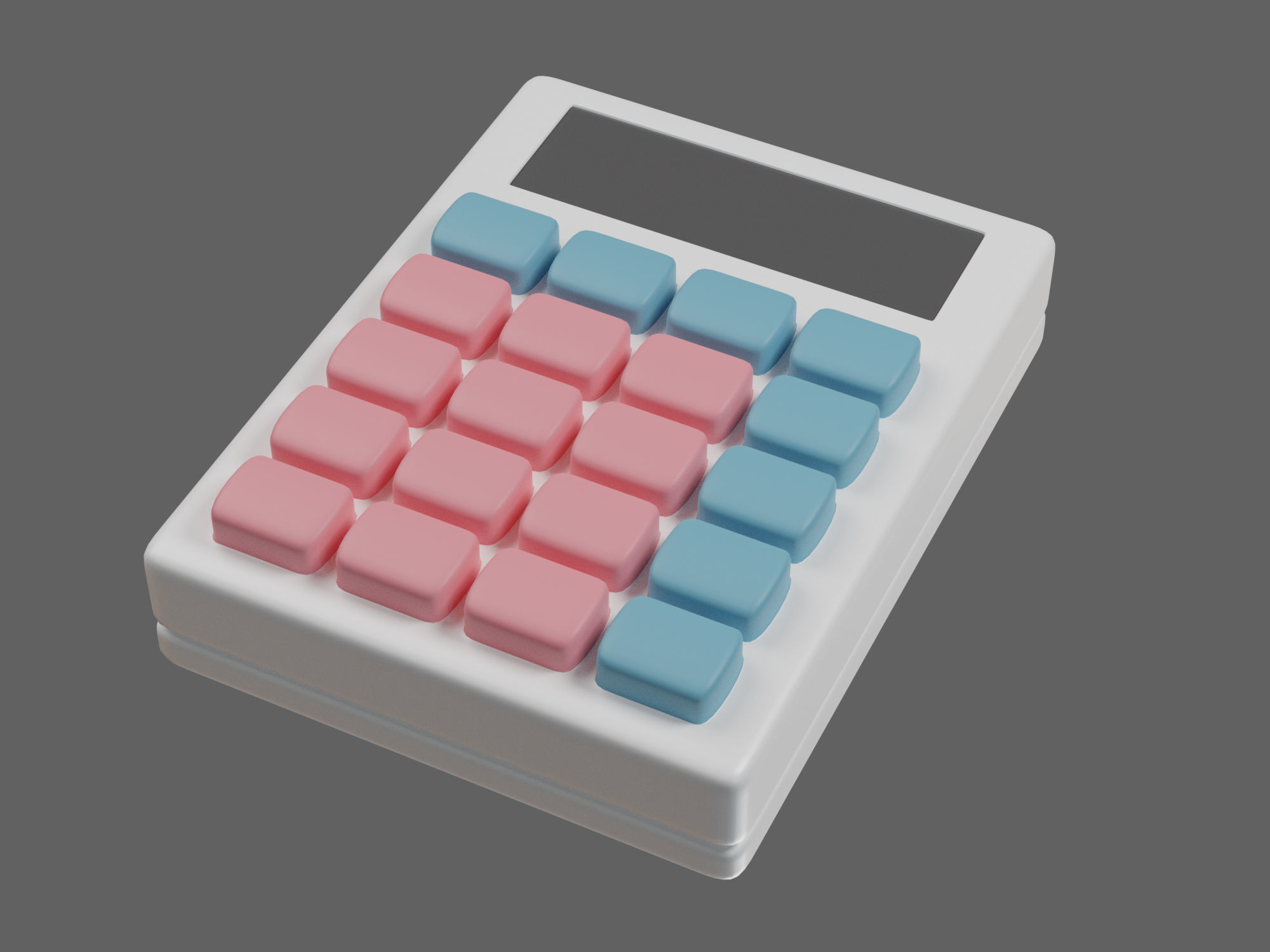 3D model 3D Pastel Calculator VR / AR / low-poly | CGTrader