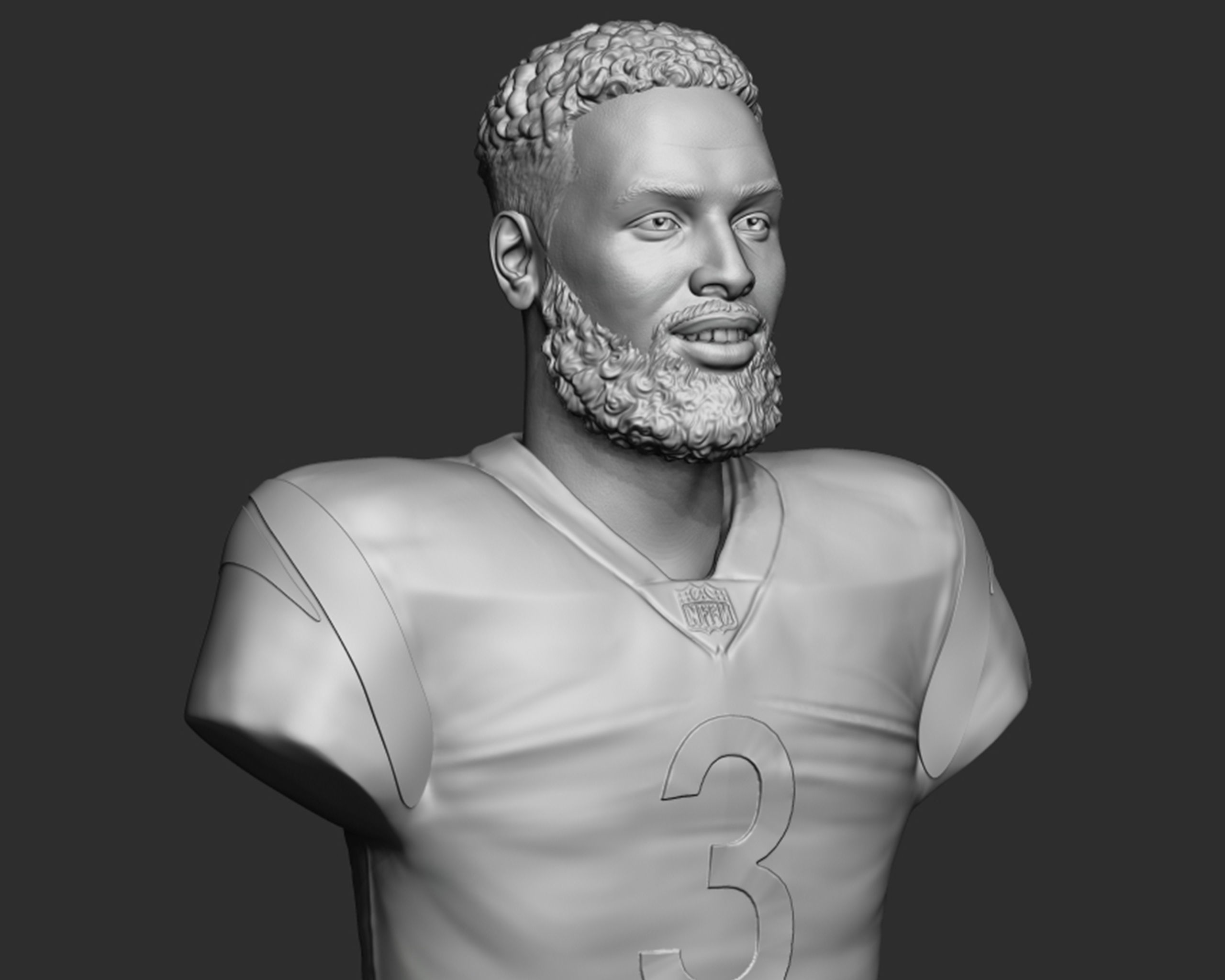 Odell Beckham Jr portrait 3D model 3D printable | CGTrader