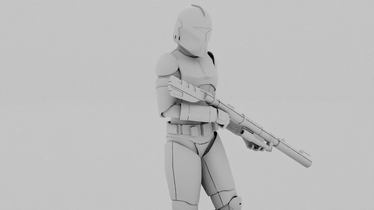 Clone Trooper rigged character 3D model rigged | CGTrader