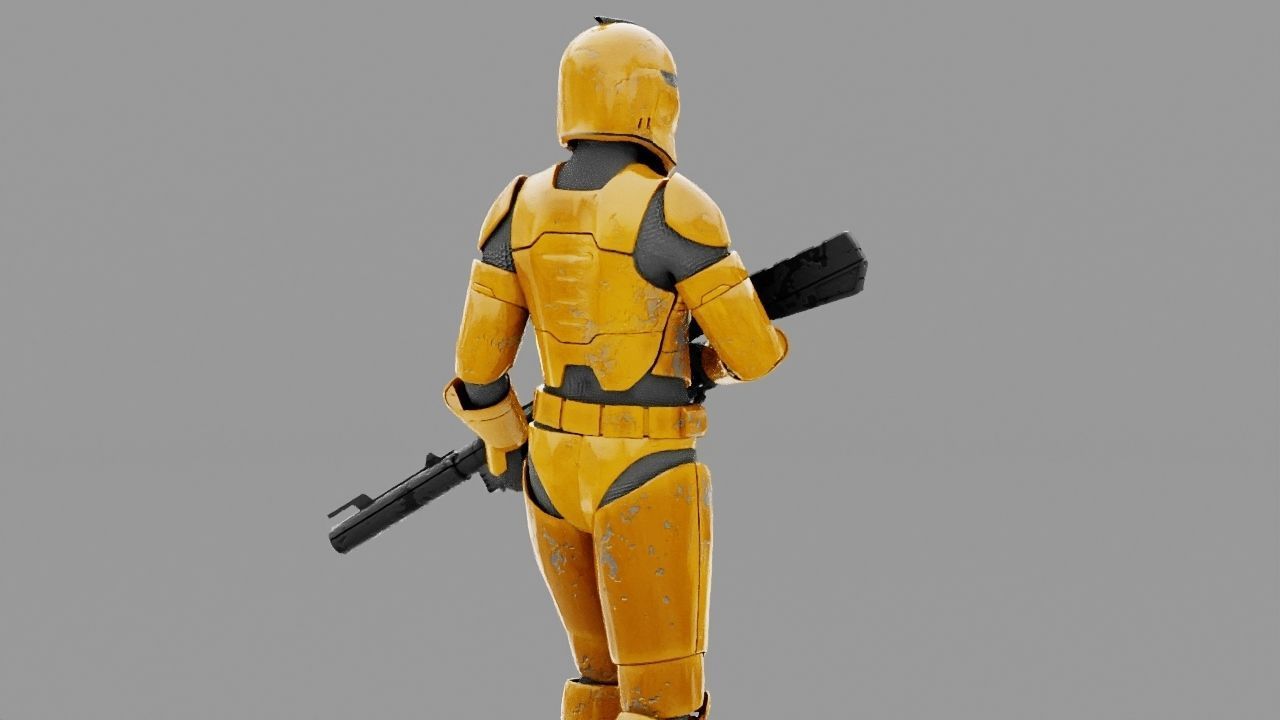 Clone Trooper rigged character 3D model rigged | CGTrader