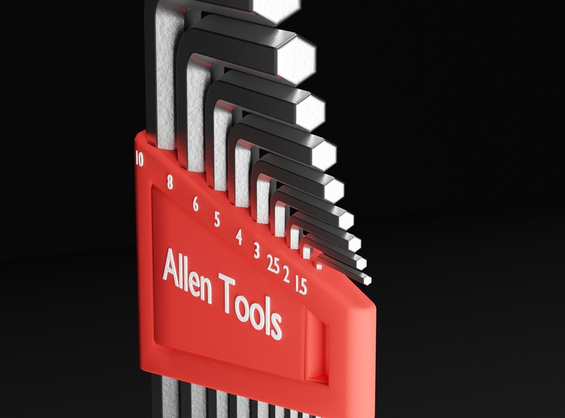 Allen key set - Long rounded 3D model | CGTrader