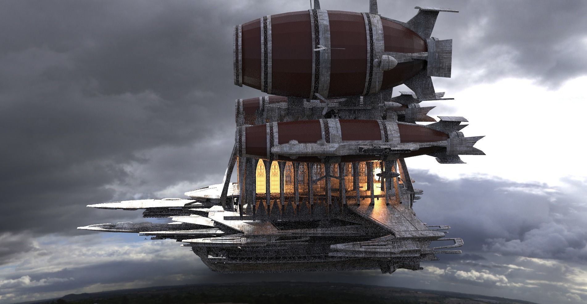 Grand Cathedral Ship 2 3D model 3D model | CGTrader