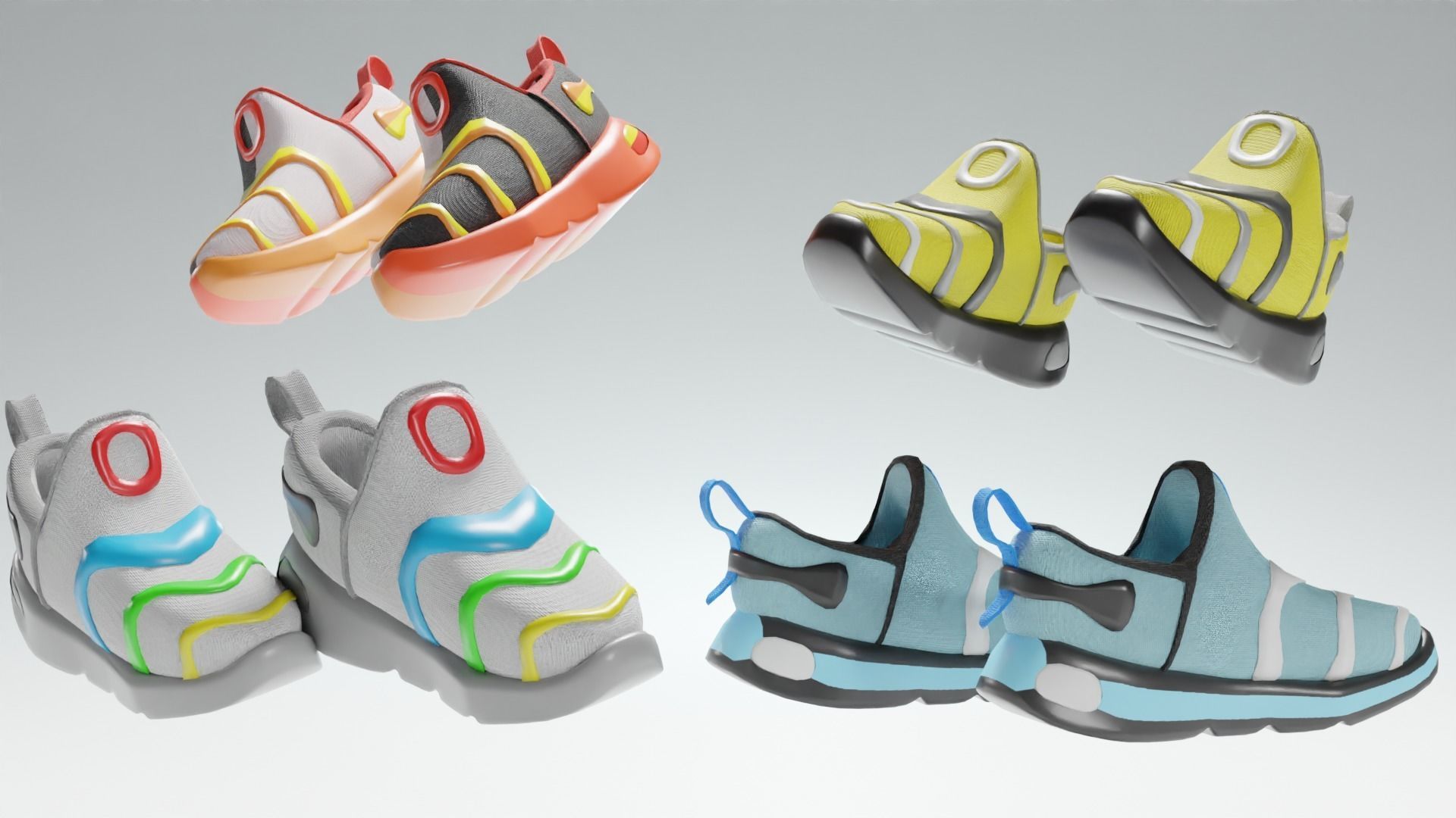 Sport Shoe-Sneaker-trainer Pack 3D model | CGTrader