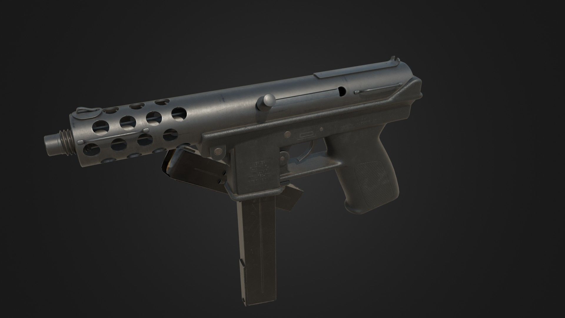 3D model TEC 9 DC9 9mm pistol VR / AR / low-poly | CGTrader