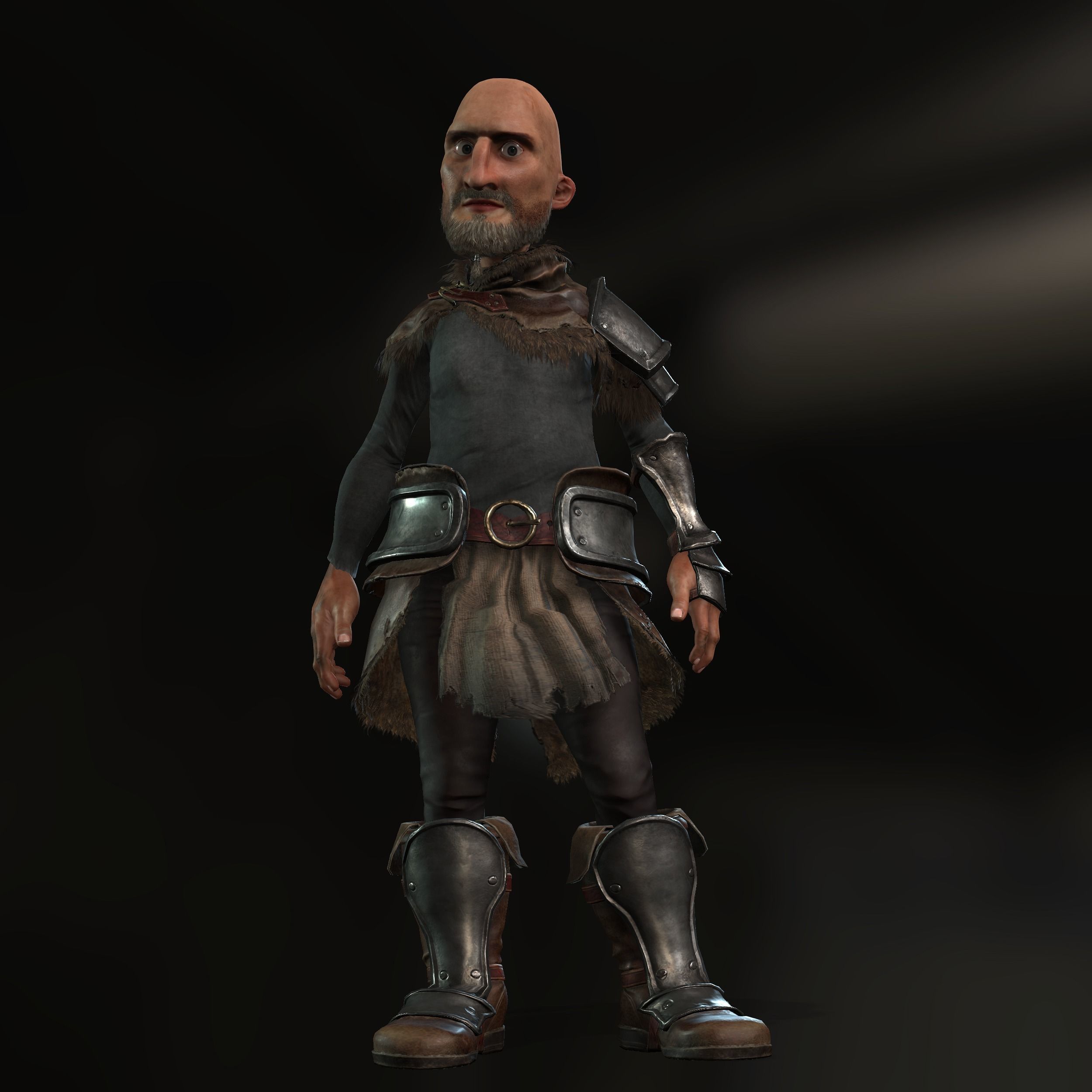 Viking Bold Dwarf Warrior Character Animated 3D model animated rigged ...