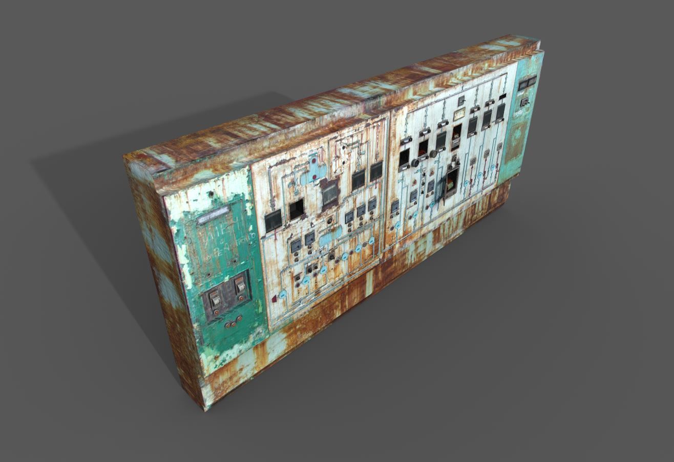 Old Control Panel 3D model | CGTrader